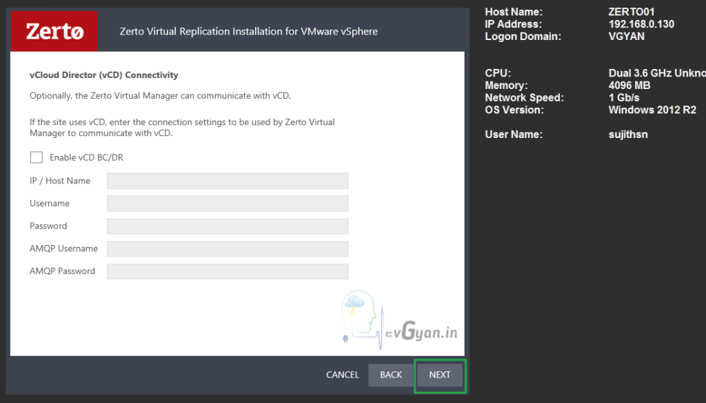 Zerto Part 2 – Install Zerto Virtual Manager ZVM – vGyan.in