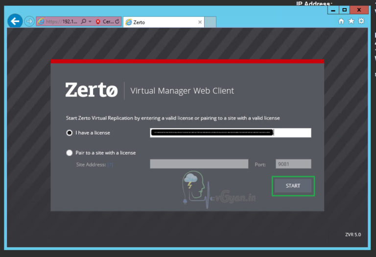 Zerto Part 2 - Install Zerto Virtual Manager ZVM - vGyan.in