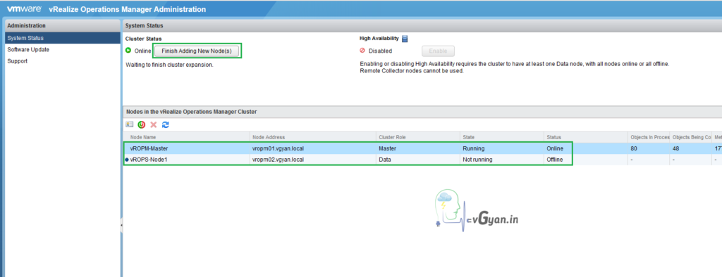 vRealize Part 9 – New Node into vROPS 6.5 Cluster – vGyan.in
