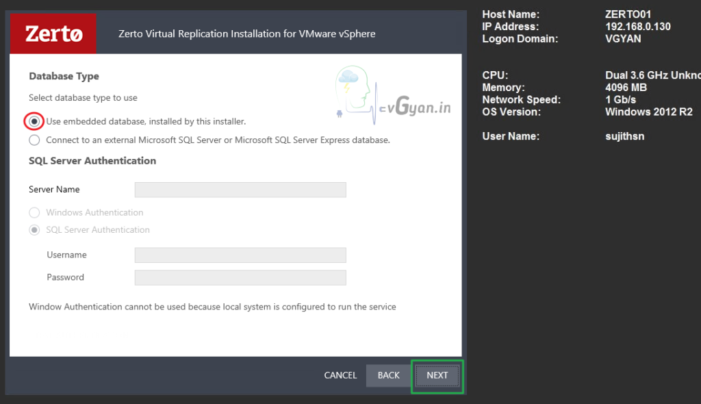 Zerto Part 2 – Install Zerto Virtual Manager ZVM – vGyan.in