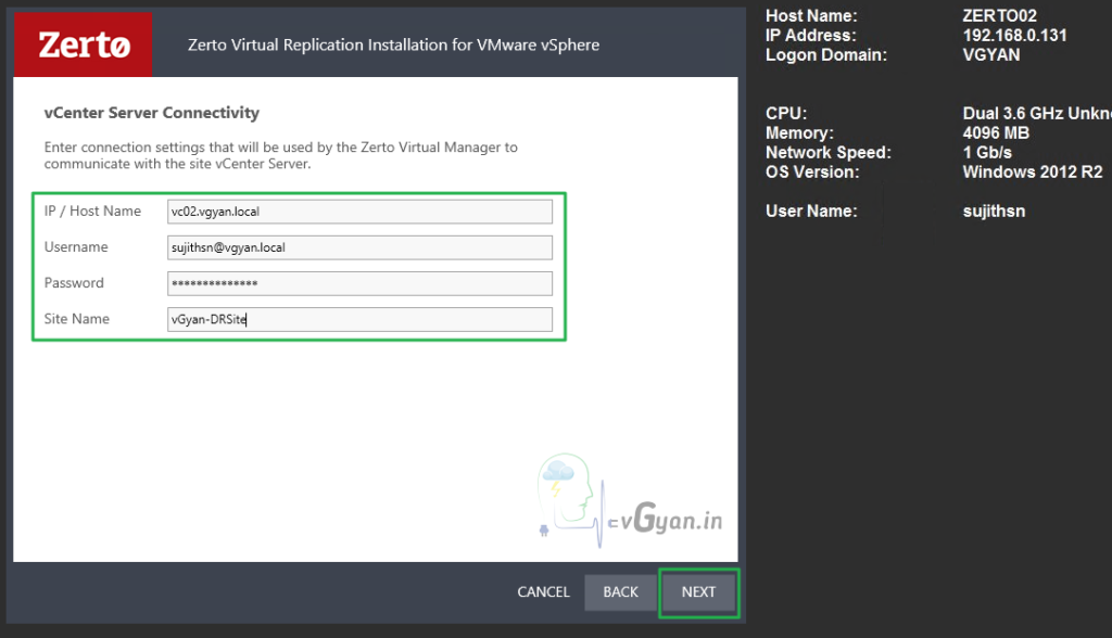 Zerto Part 2 – Install Zerto Virtual Manager ZVM – vGyan.in