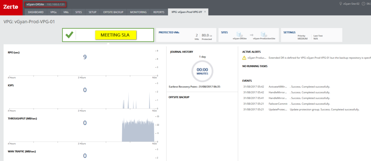 Zerto Part 7 – Performing a FAILOVER/MOVE with Zerto – vGyan.in