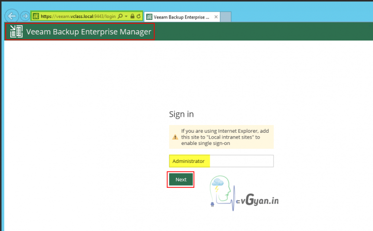 Veeam Backup: Deploy Veeam Backup Enterprise Manager – vGyan.in